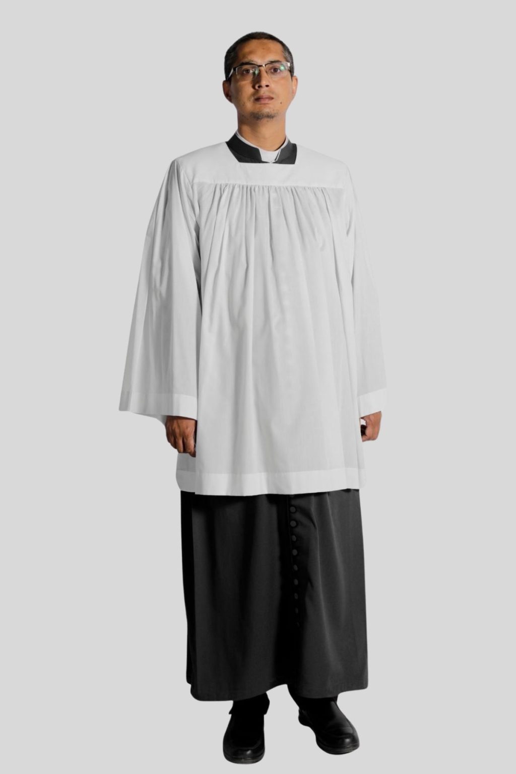 Clergy Surplice White with Square Neck - Holy Clergy
