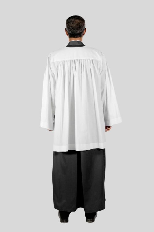 Clergy Surplice White with Square Neck - Holy Clergy