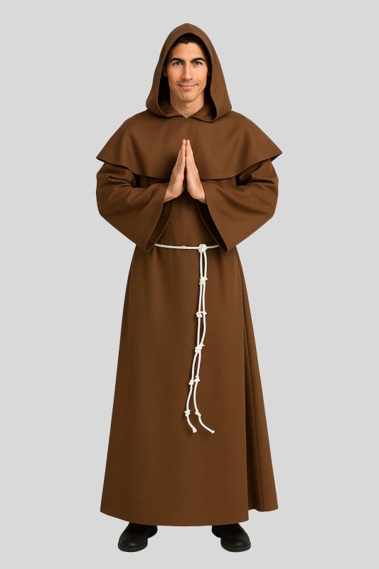 Franciscan Monk Habit with Removeable Hood - Holy Clergy